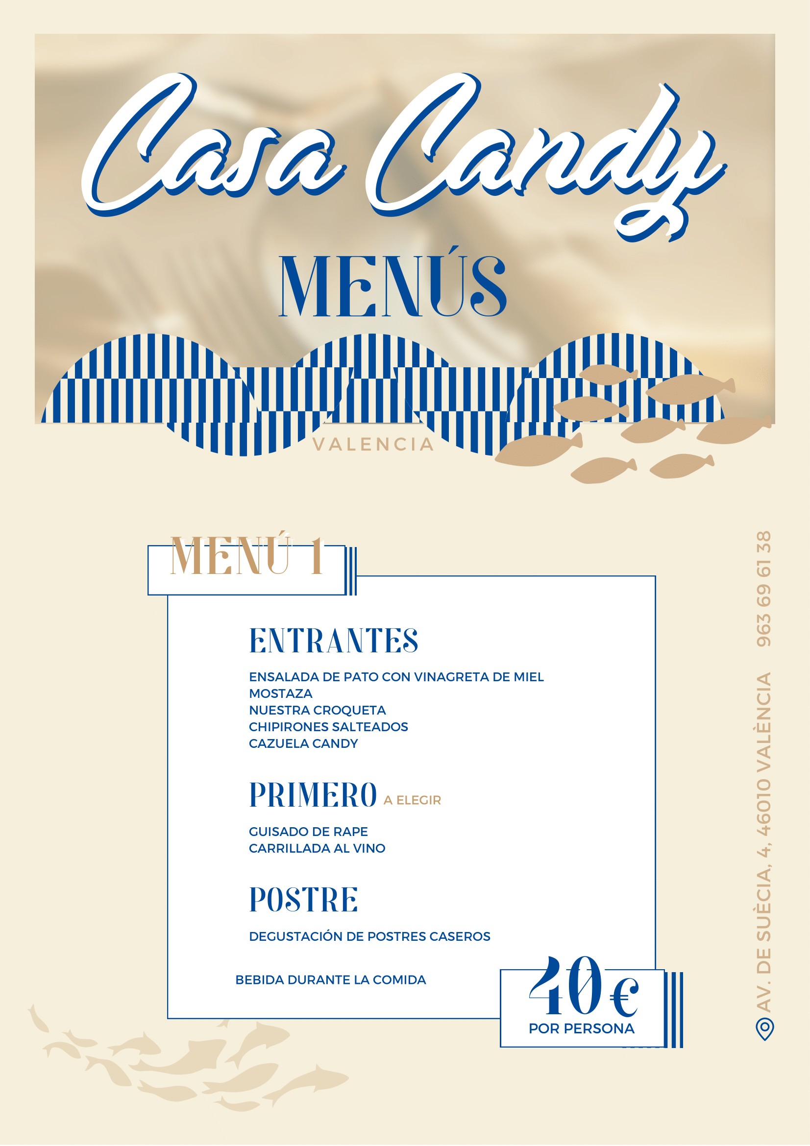 Menús - Casa Candy